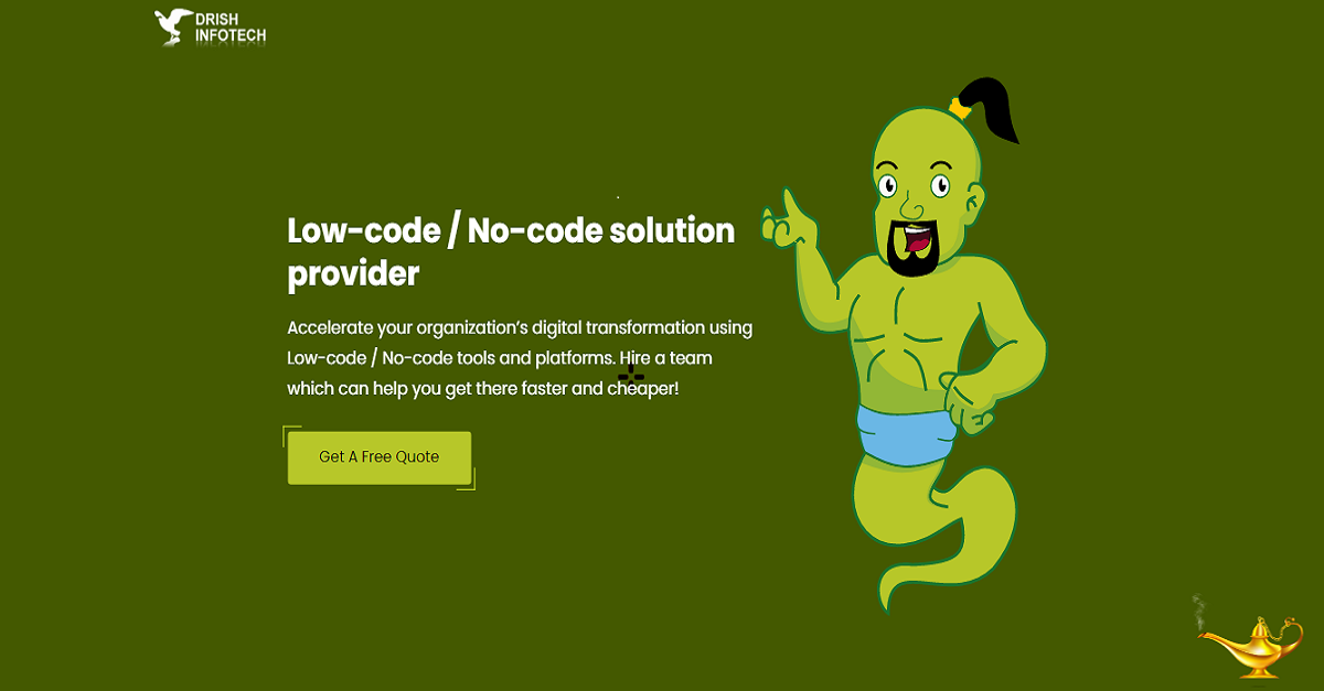 Low-code / no-code solution provider | Drish Infotech